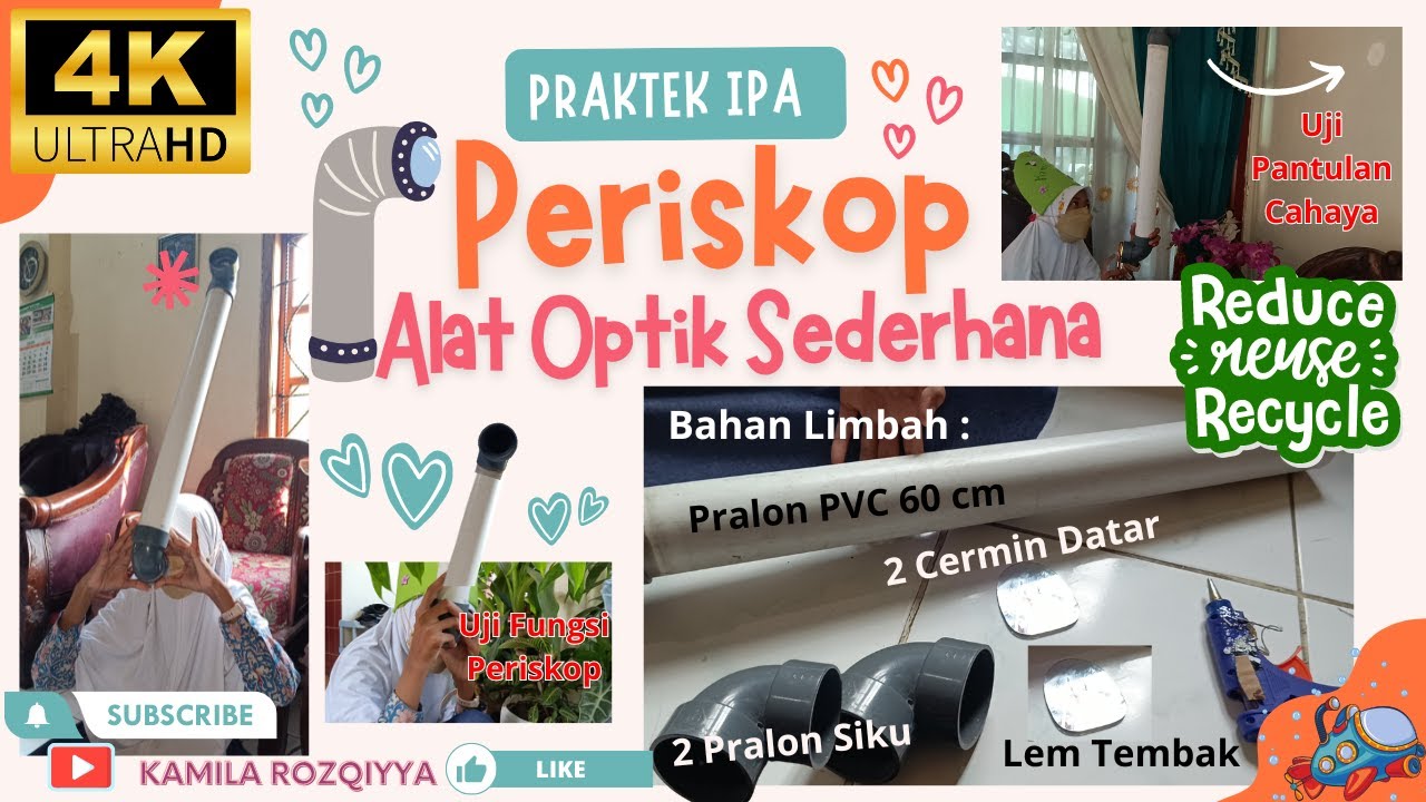 Keren! Periskop Sederhana | Praktek Alat Optik Dari Bahan Limbah # ...