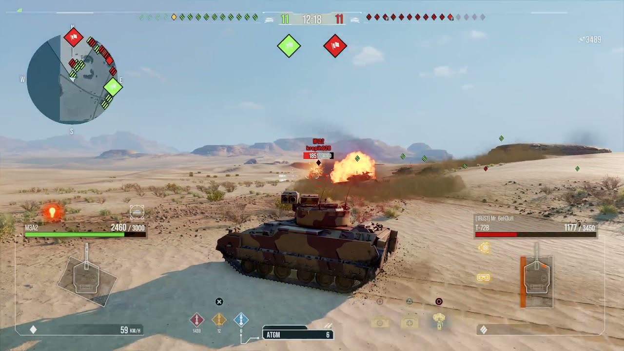 World of Tanks Console M3A2 Bradley ATGM and 25mm Gameplay - YouTube