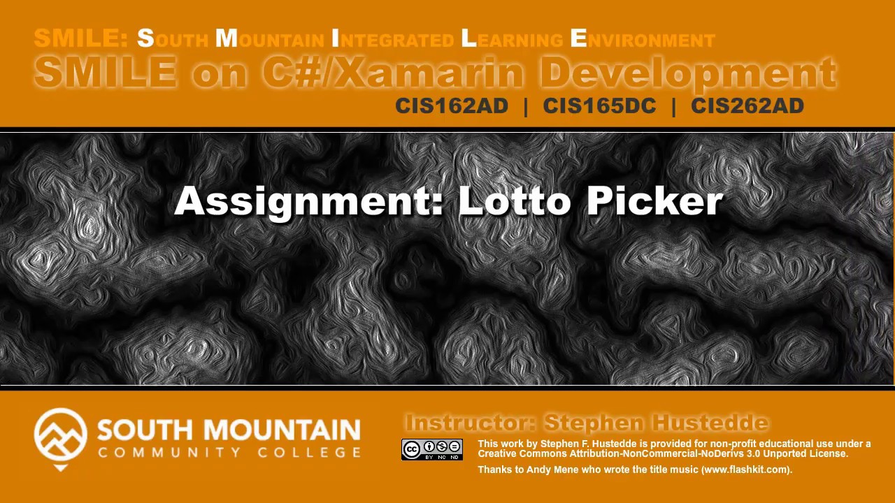 C#/Xamarin Cohort 04I - Lotto Picker Assignment - YouTube