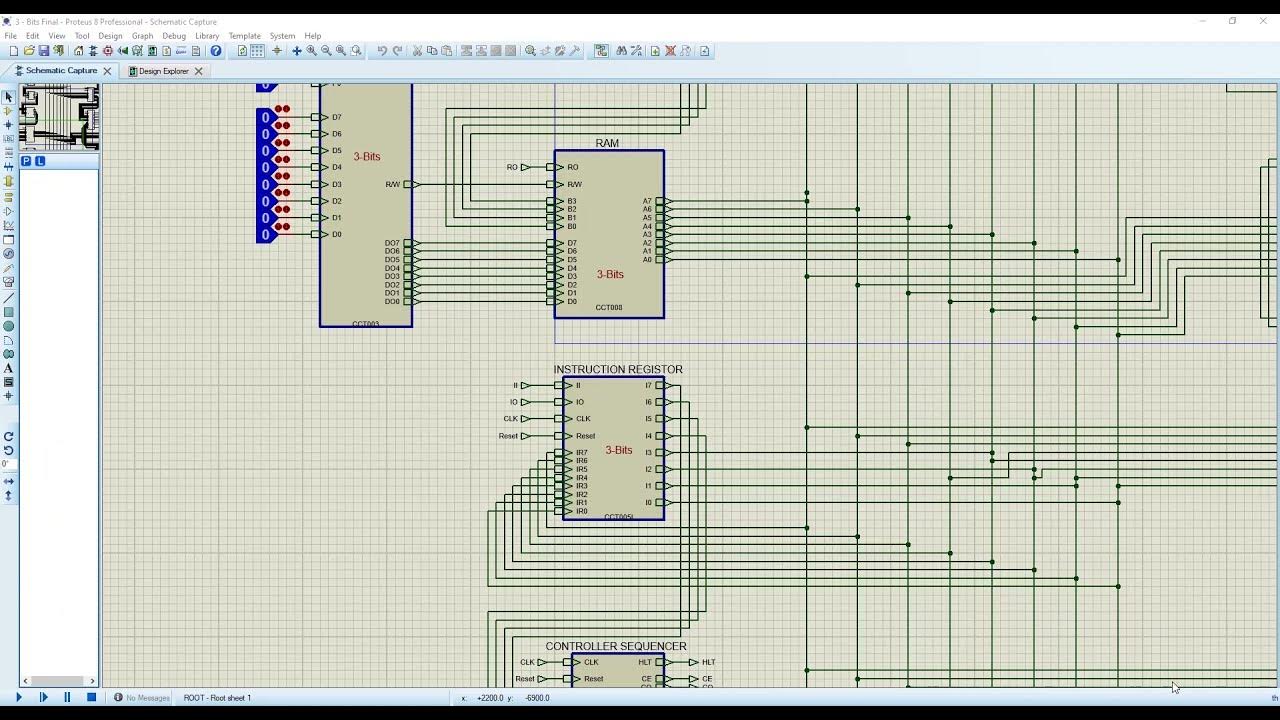 SAP-1 Design of Instruction Register using Proteus 8 Professional - YouTube