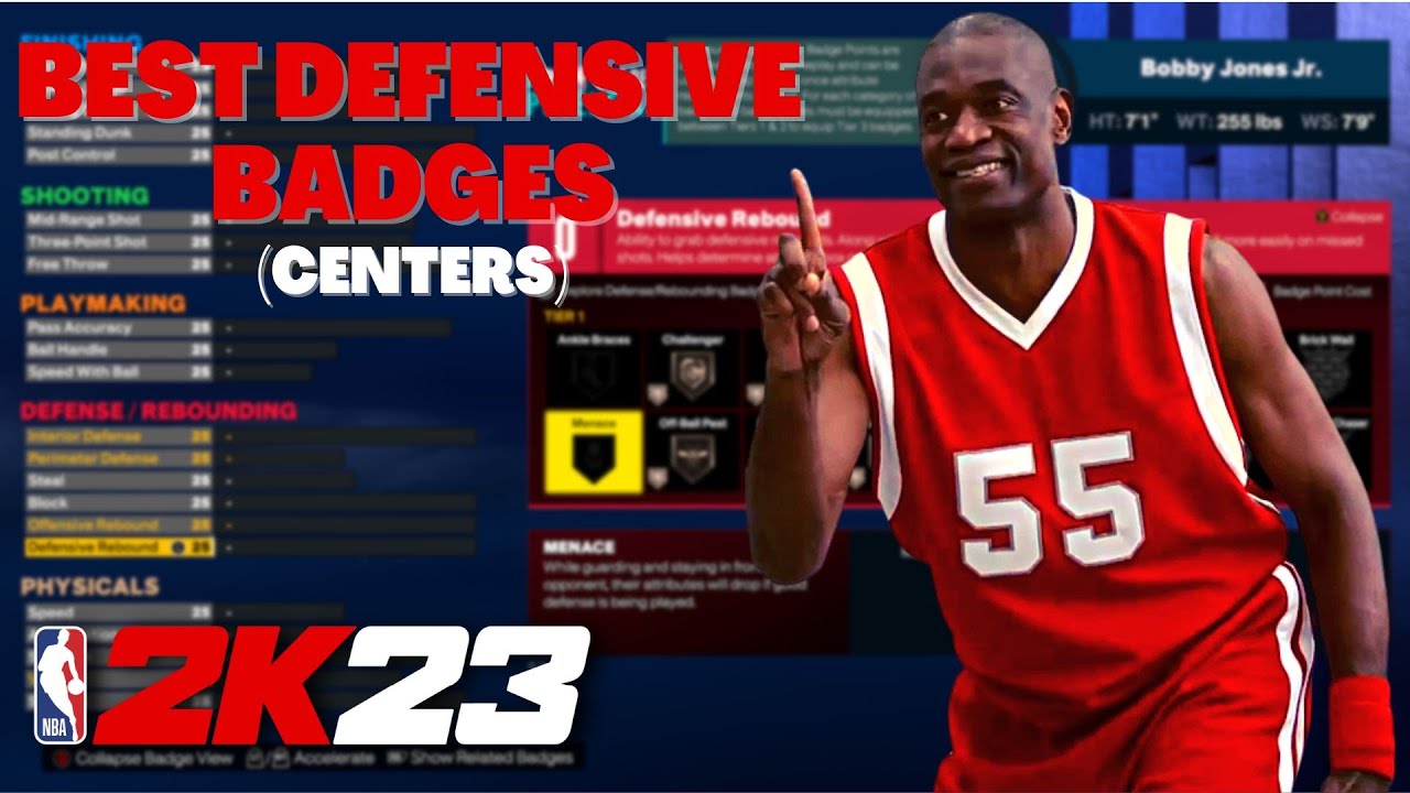 BEST DEFENSIVE BADGES FOR CENTERS IN NBA 2K23 - YouTube