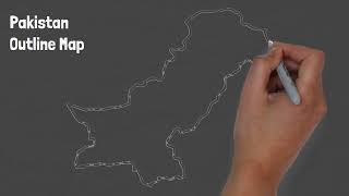 How To Draw Pakistan Map Easy Way To Make Outline Map Of Pakistan ...