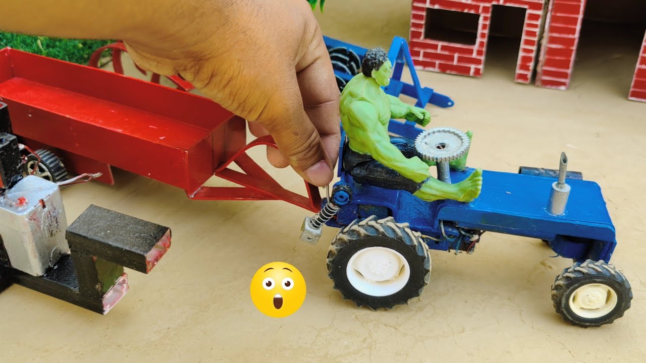 diy tractor making mini concrete water pump project/diy tractor project ...