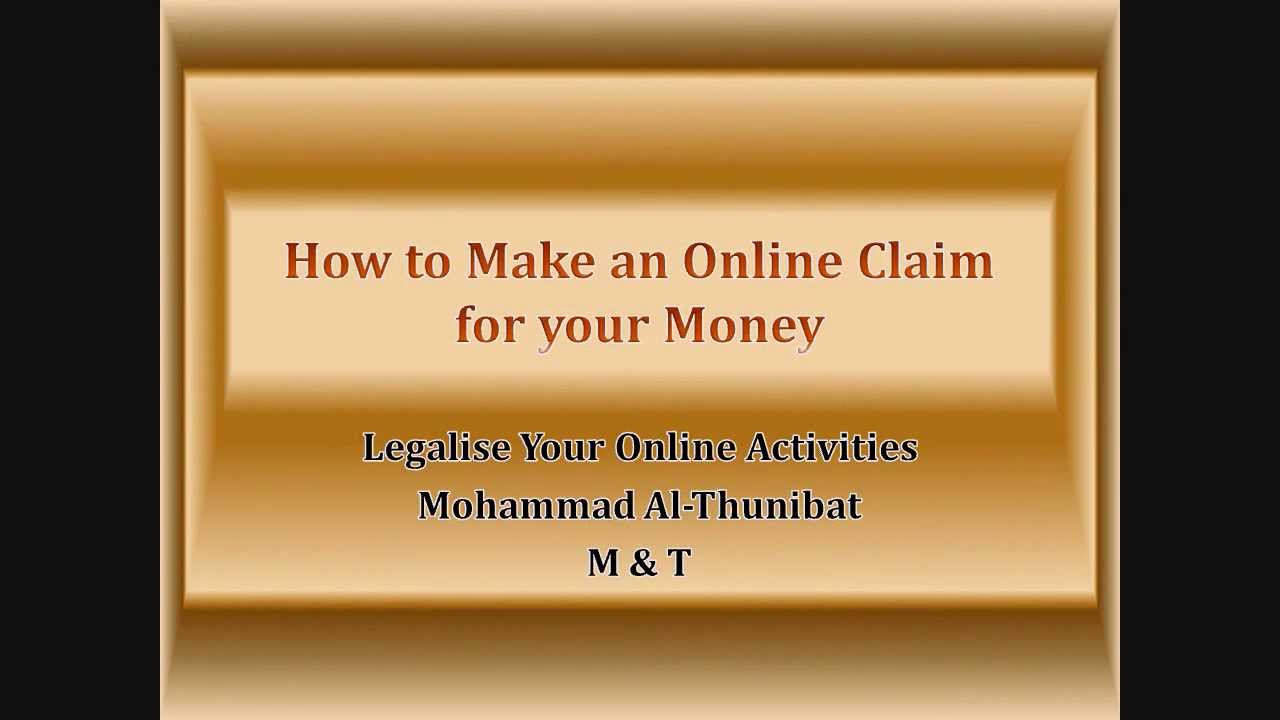 How to Make Online Claim for Money - YouTube