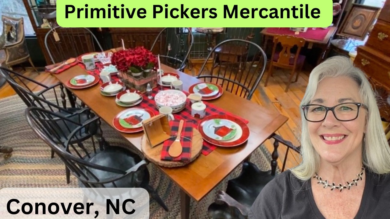 Vintage dining set, uranium glass & much more at Primitive Pickers - YouTube