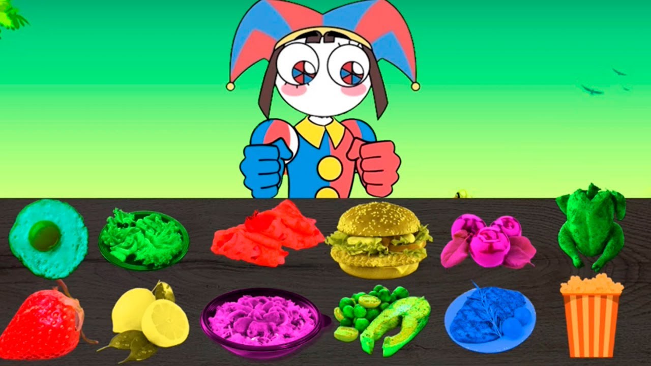 Colorful Food - THE AMAZING DIGITAL CIRCUS MUKBANG ANIMATION - YouTube