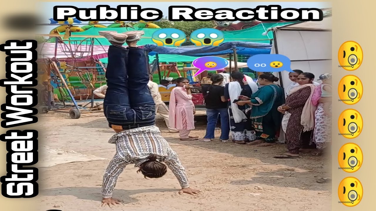 Public Reaction video || public reactions calisthenics || handstand ...