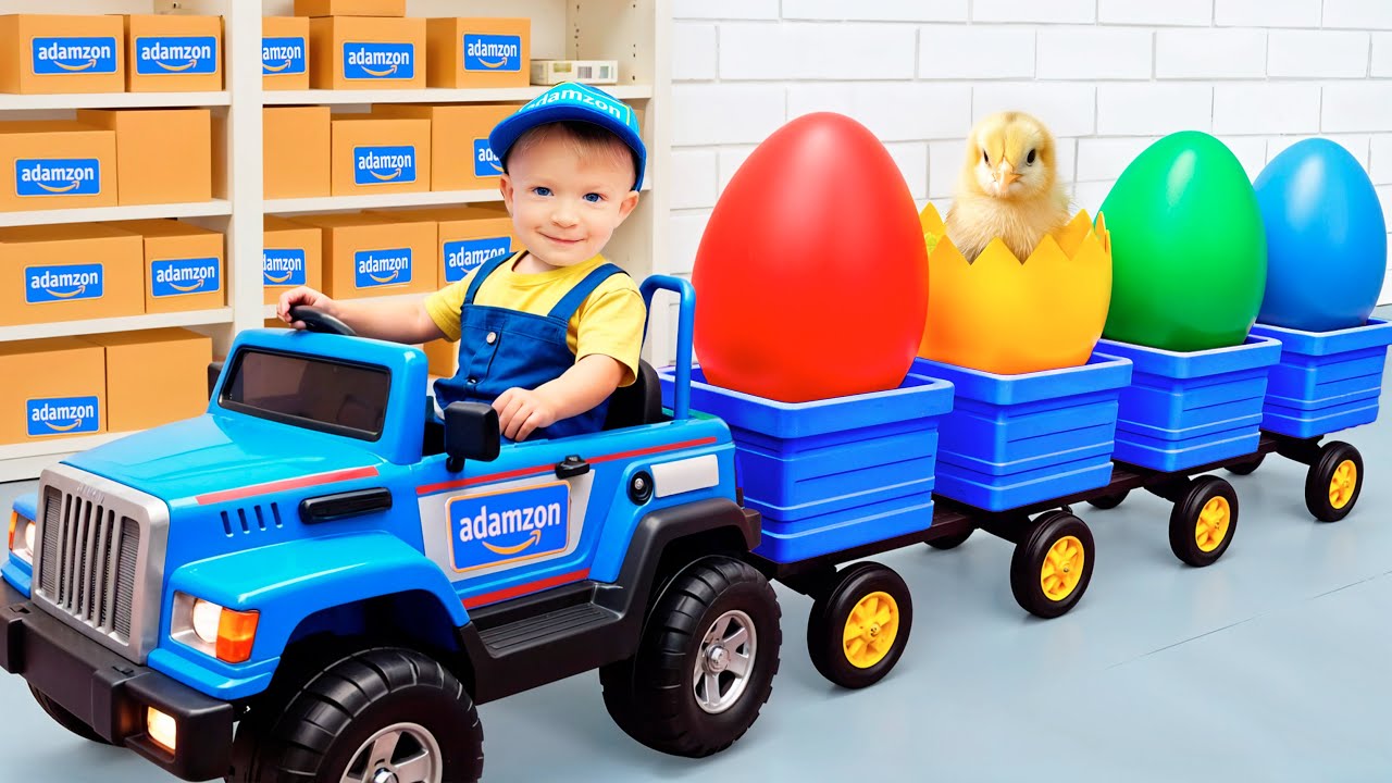 Baby Adam Opens ADAMZON Delivery Service - YouTube