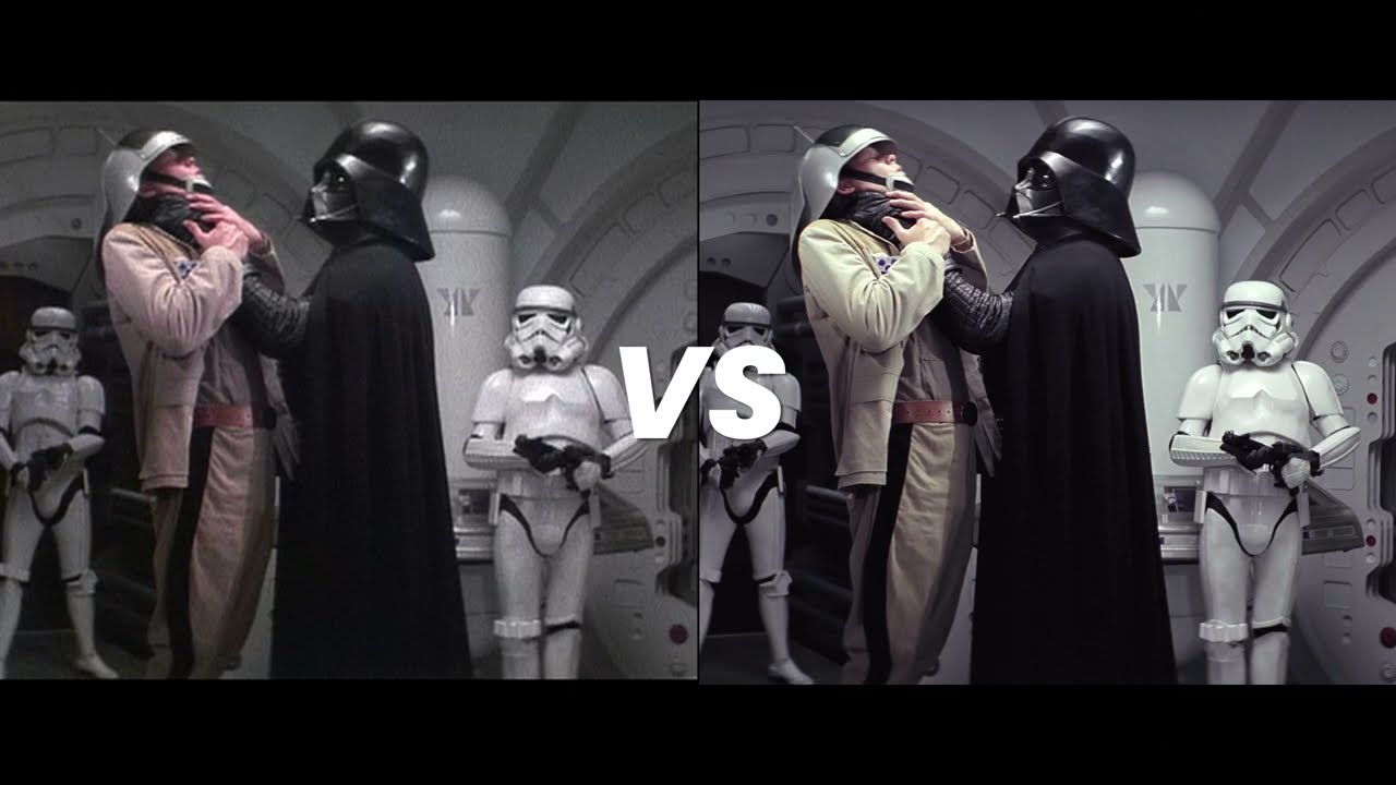 Star Wars Original Theatrical DVD (Limited Edition) vs Disney 4K Blu ...