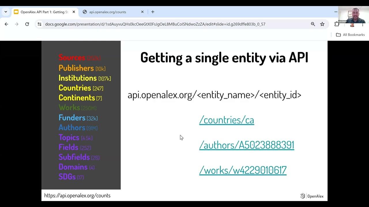 Webinar: The OpenAlex API Part 1: Getting Started - YouTube