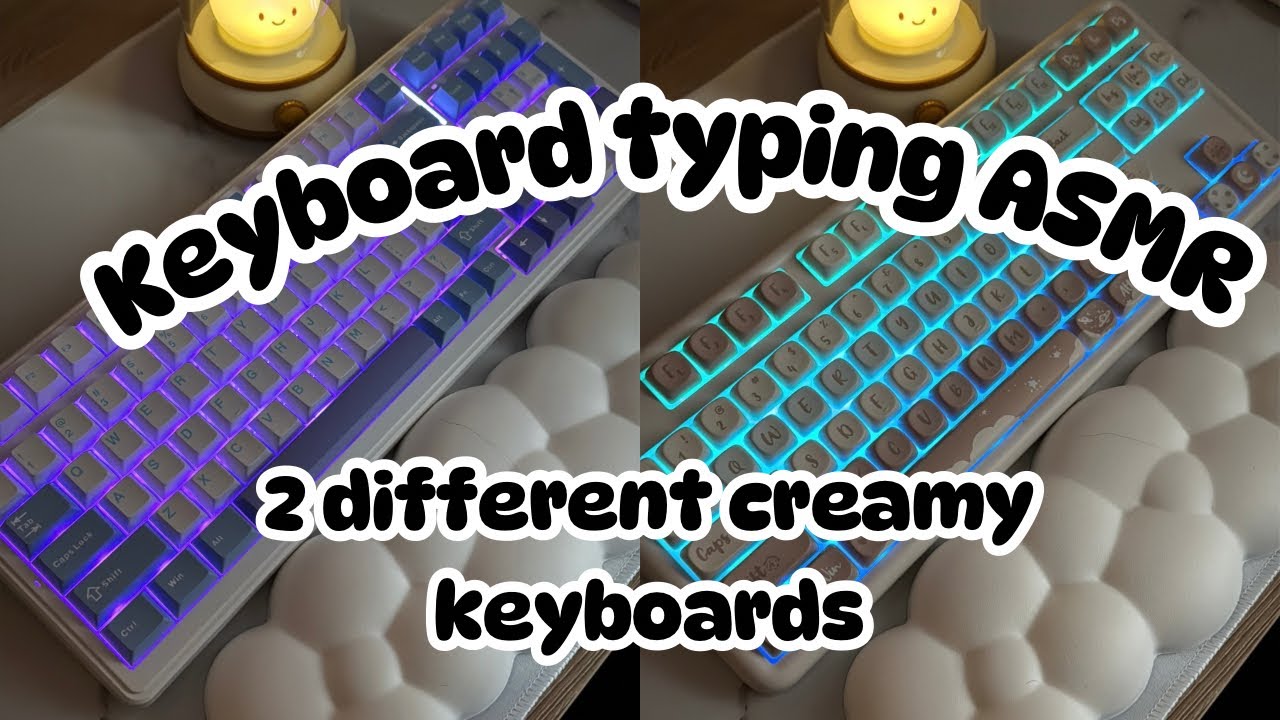 Relaxing keyboard typing ASMR sounds on 2 creamy keyboards | Keyboard ...