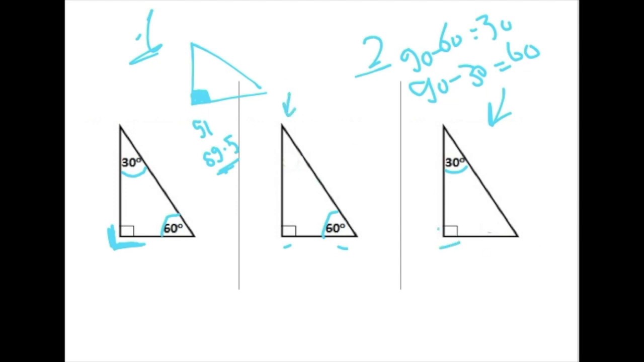 30-60-90 Special Right Triangle: SAT Math Tutorial - YouTube