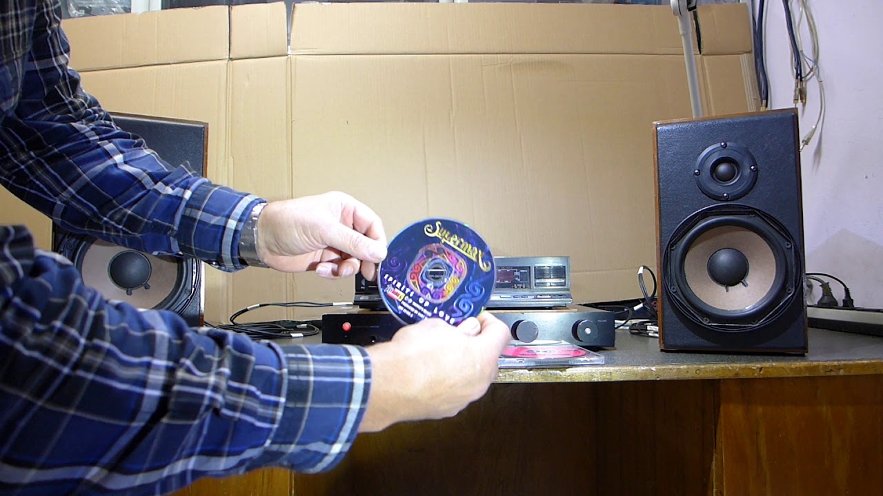 Self made speakers,modify CD player Philips +top DAC TDA1541A - YouTube