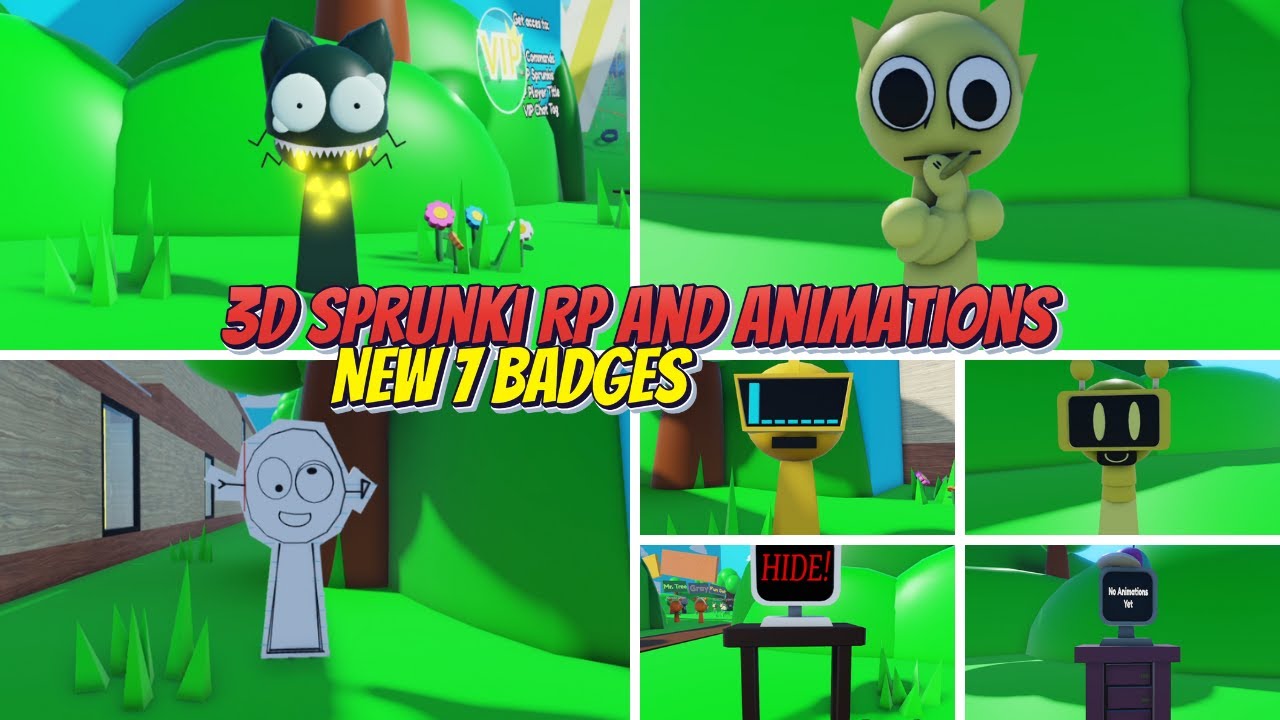 3D Sprunki RP And Animations - How To Get ALL New Update Sprunki Badges ...