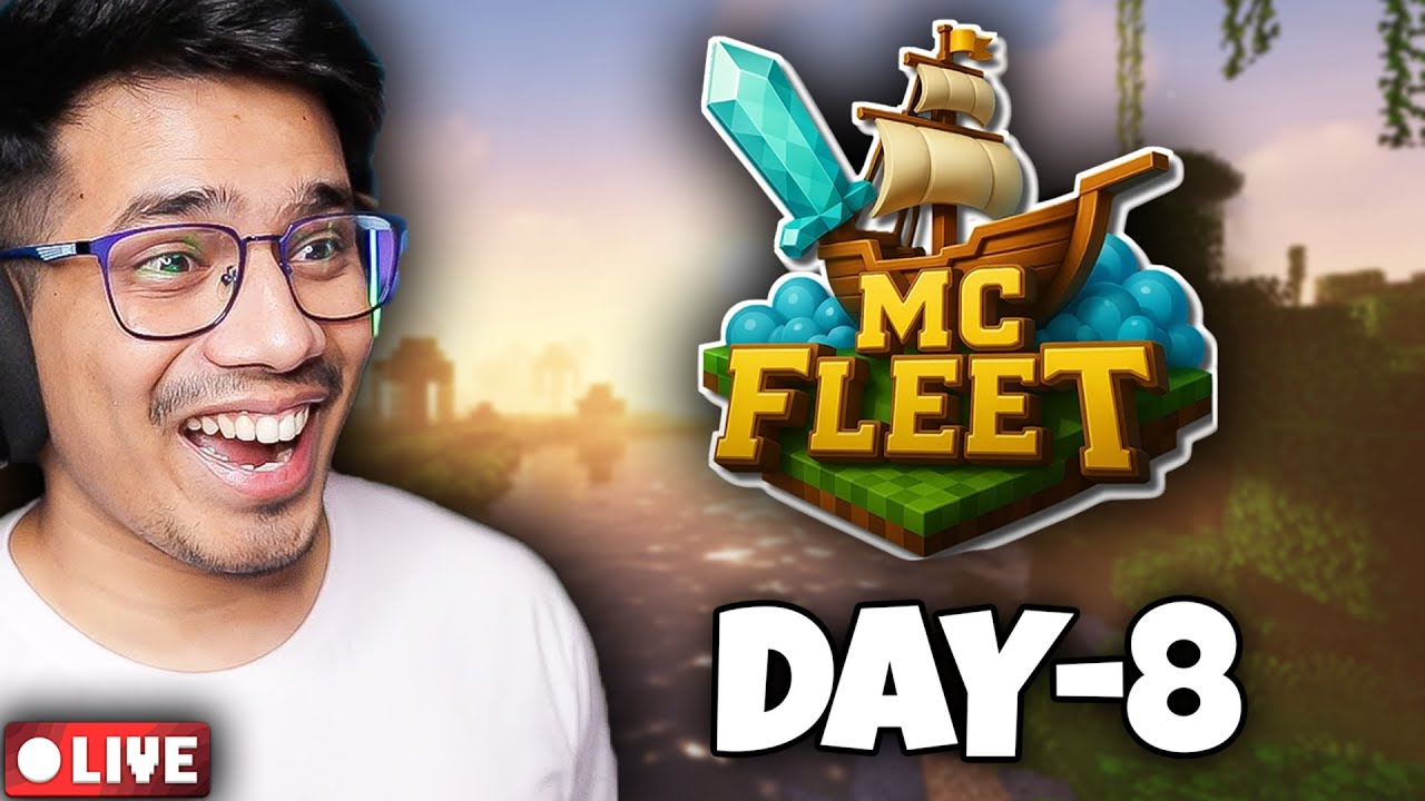 🔴Grinding Enchanted Armor from 1st day in MC Fleet | #minecraftlive ...