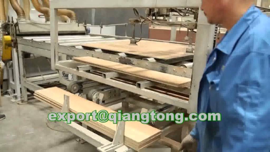 Laminate flooring production line - YouTube