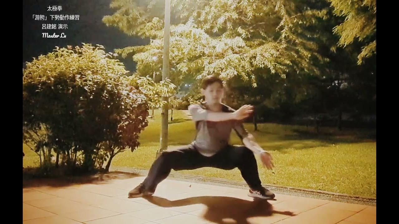 太極拳「游胯」下勢動作練習/呂建銘 演示Taijiquan/Master Lu - YouTube
