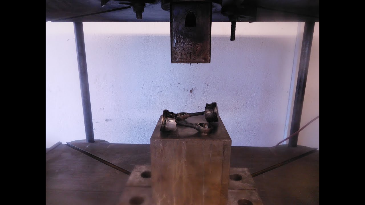 Experiment Rod + Piston VS Hydraulic Press 200 ton - YouTube
