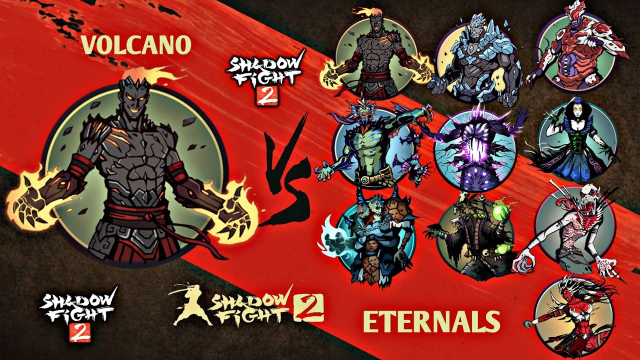 Shadow Fight 2 | Volcano vs Underworld Bosses - YouTube