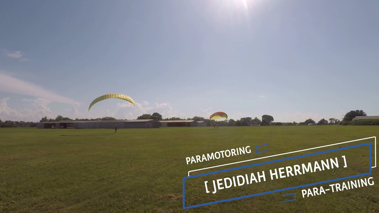 Kiting a Paramotor Wing for the First Time in Training. - YouTube