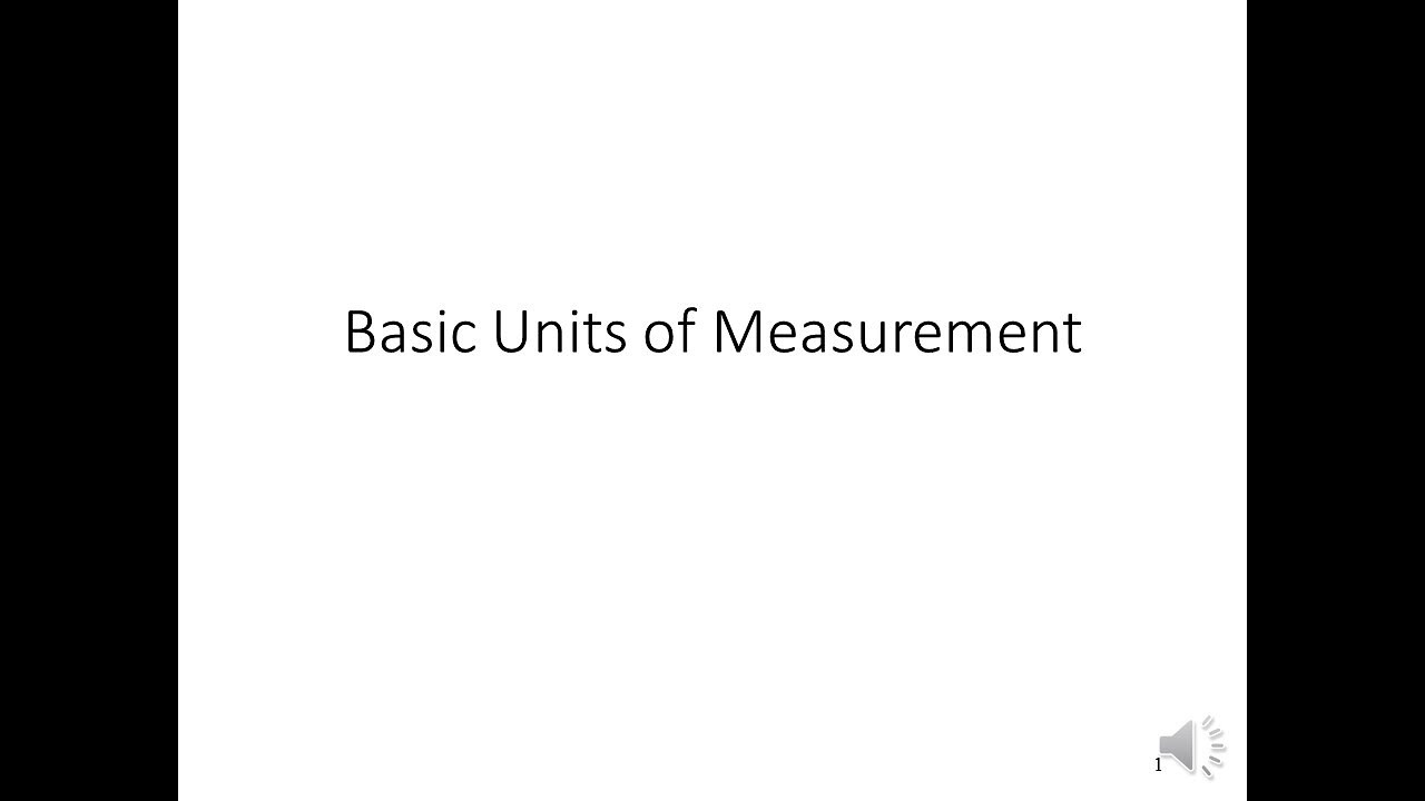 lecture units of measurements - YouTube