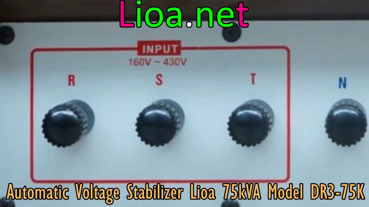 Automatic Voltage Stabilizer Lioa 75kVA Model DR3-75K Input 160V-430V ...