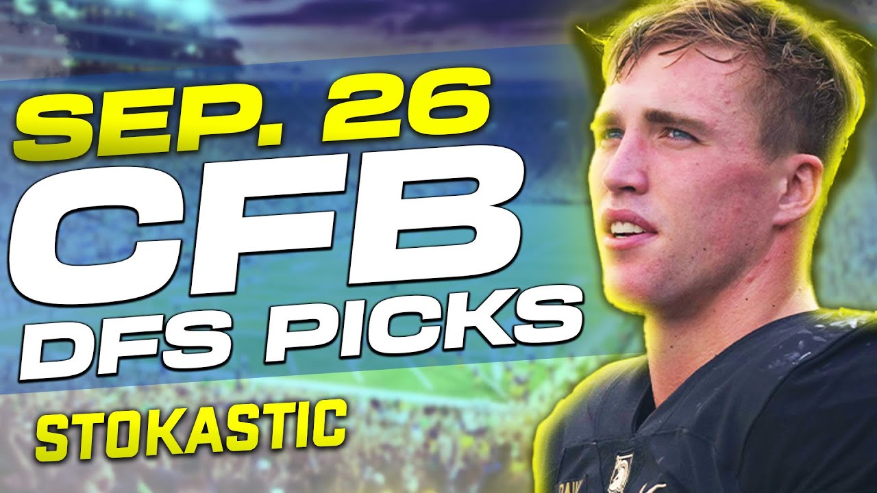 CFB DFS Picks Week 5 (Thursday 9/26/24) | College Football Daily ...