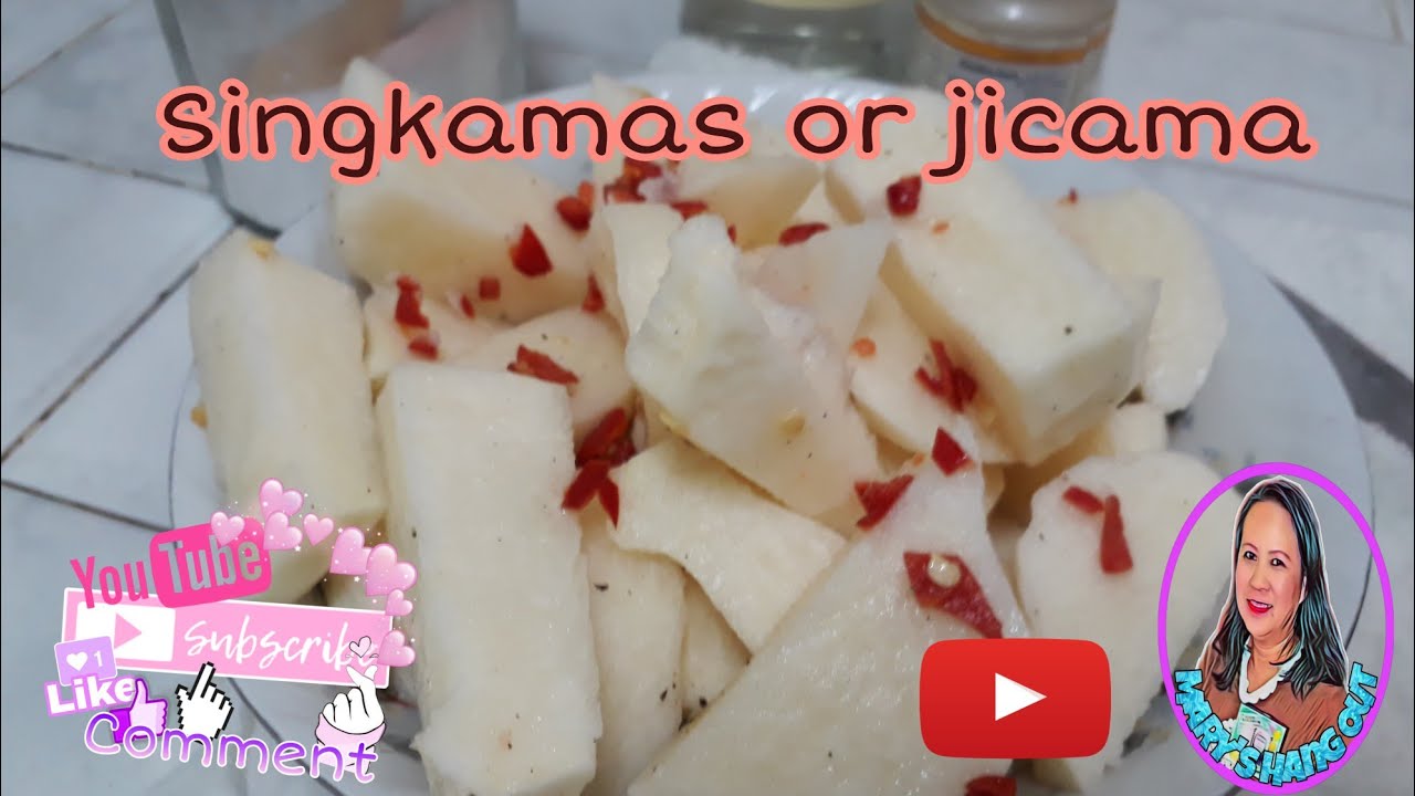 Craving for this root vegetable(Singkamas)..Spicy with vinegar - YouTube