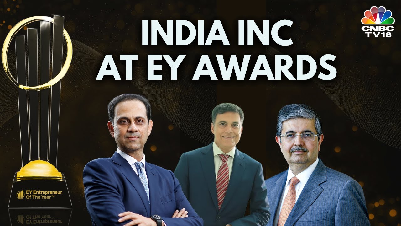 LIVE: India INC At EOY Awards | Yellow Carpet | EY Entrepreneur Of The ...