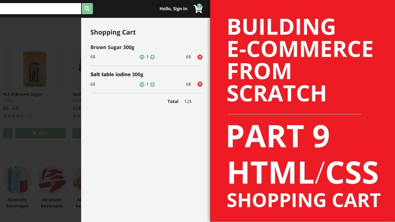 E commerce Shopping Cart HTML CSS Part 9 YouTube E commerce Shopping Cart HTML CSS Part 9 YouTube