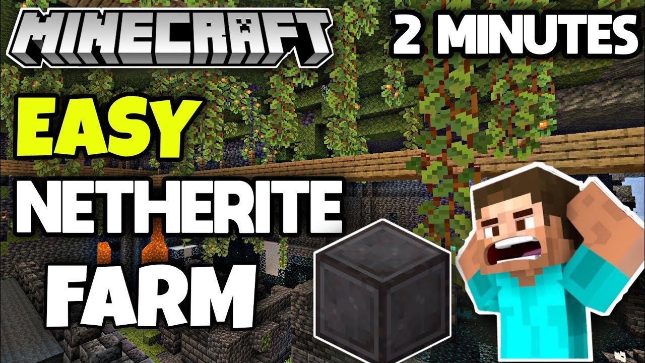 Minecraft Bedrock Tutorial: NEW INFINITE NETHERITE GENERATOR FARM! MCPE ...