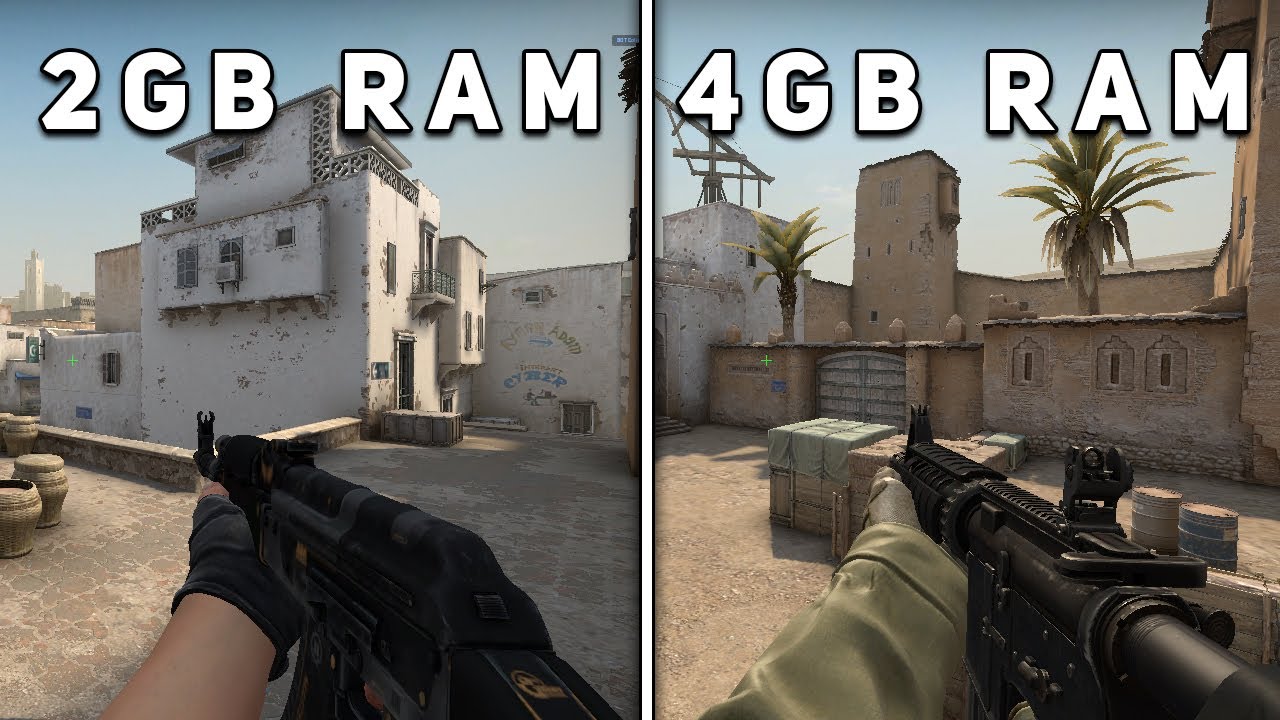 CSGO - 2GB Ram vs 4GB Ram - YouTube