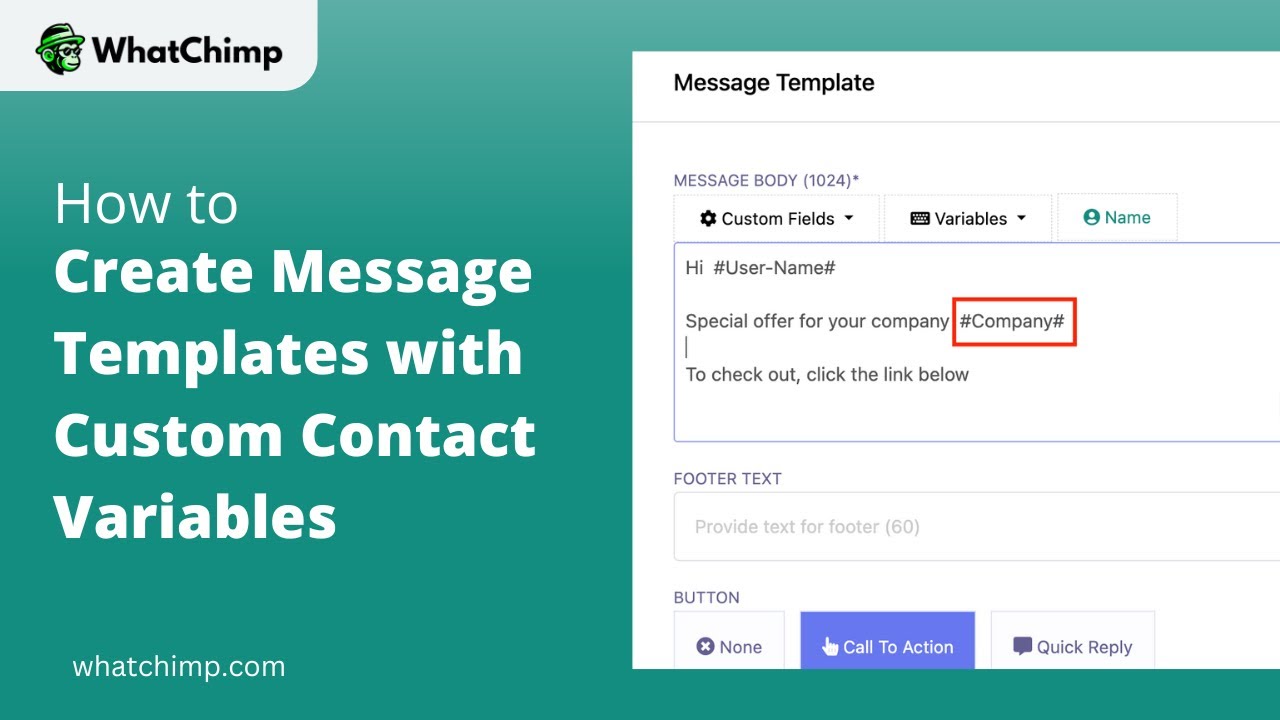 How To Use Custom Variables In Message Templates Whatchimp Basics