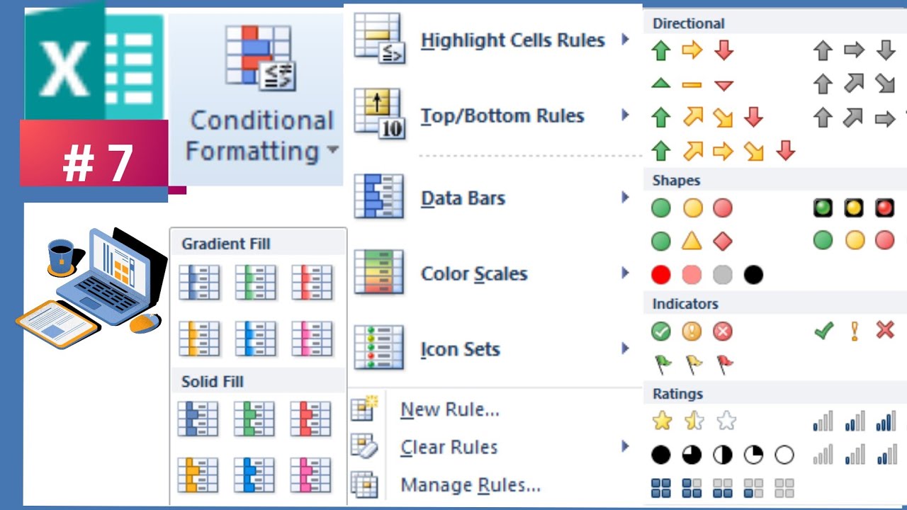 Conditional Formatting in Ms Excel - YouTube