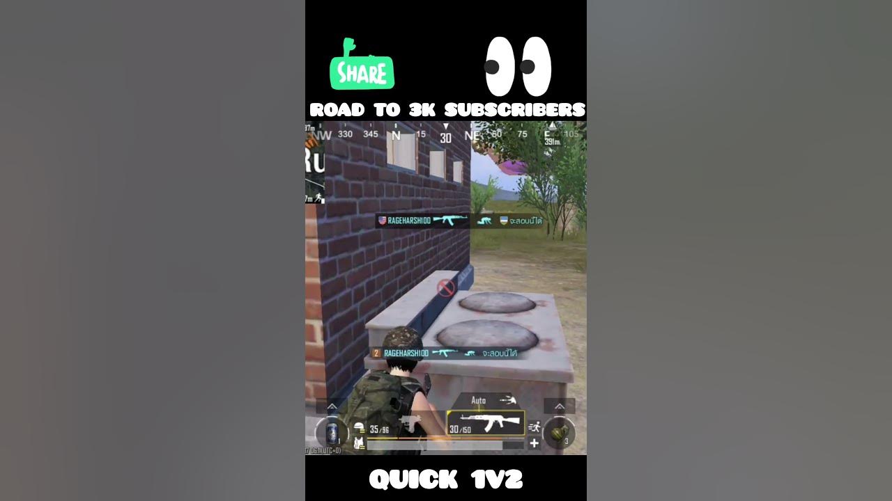 QUICK 1V2 | EASY 1V2 | RATE THIS CLUTCH | RUSH GAMEPLAY #bgmi#pubg #gameplay #viral #trending ...