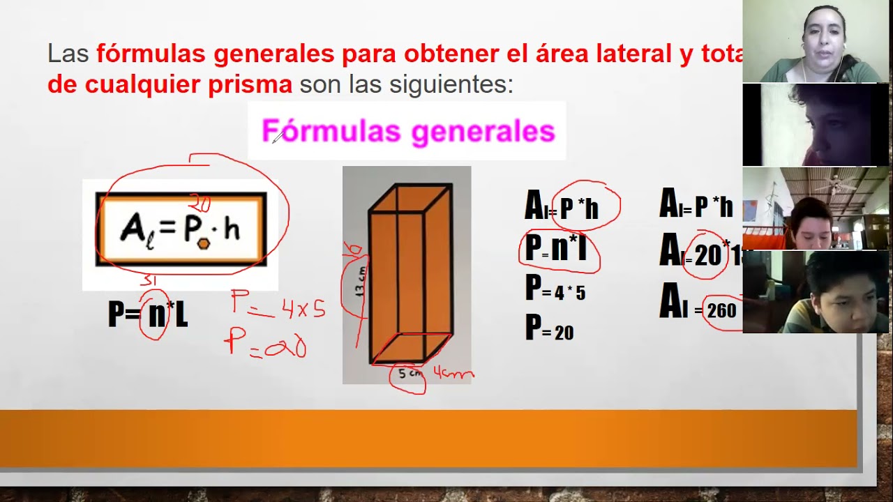 ÁREA LATERAL Y TOTAL DE UN PRISMA - YouTube