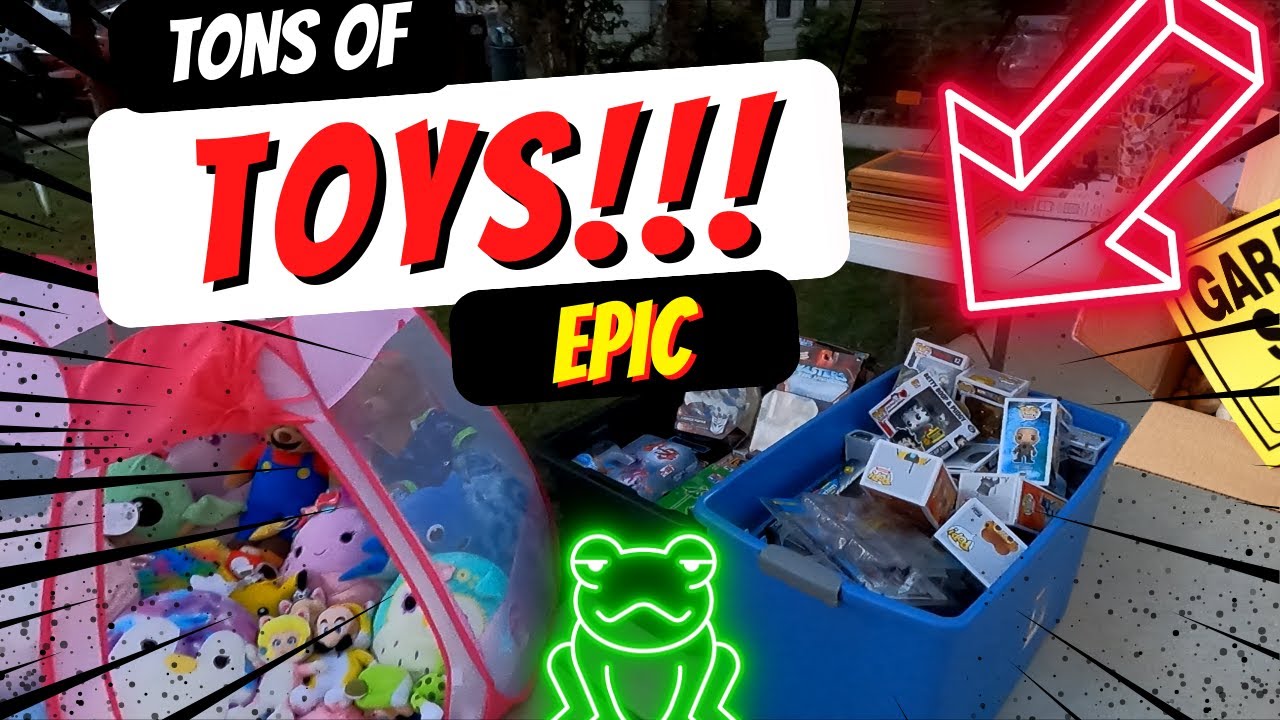 FROGGY FLIPS is my SPIRIT ANIMAL (Garage Sale Toy Haul) - YouTube