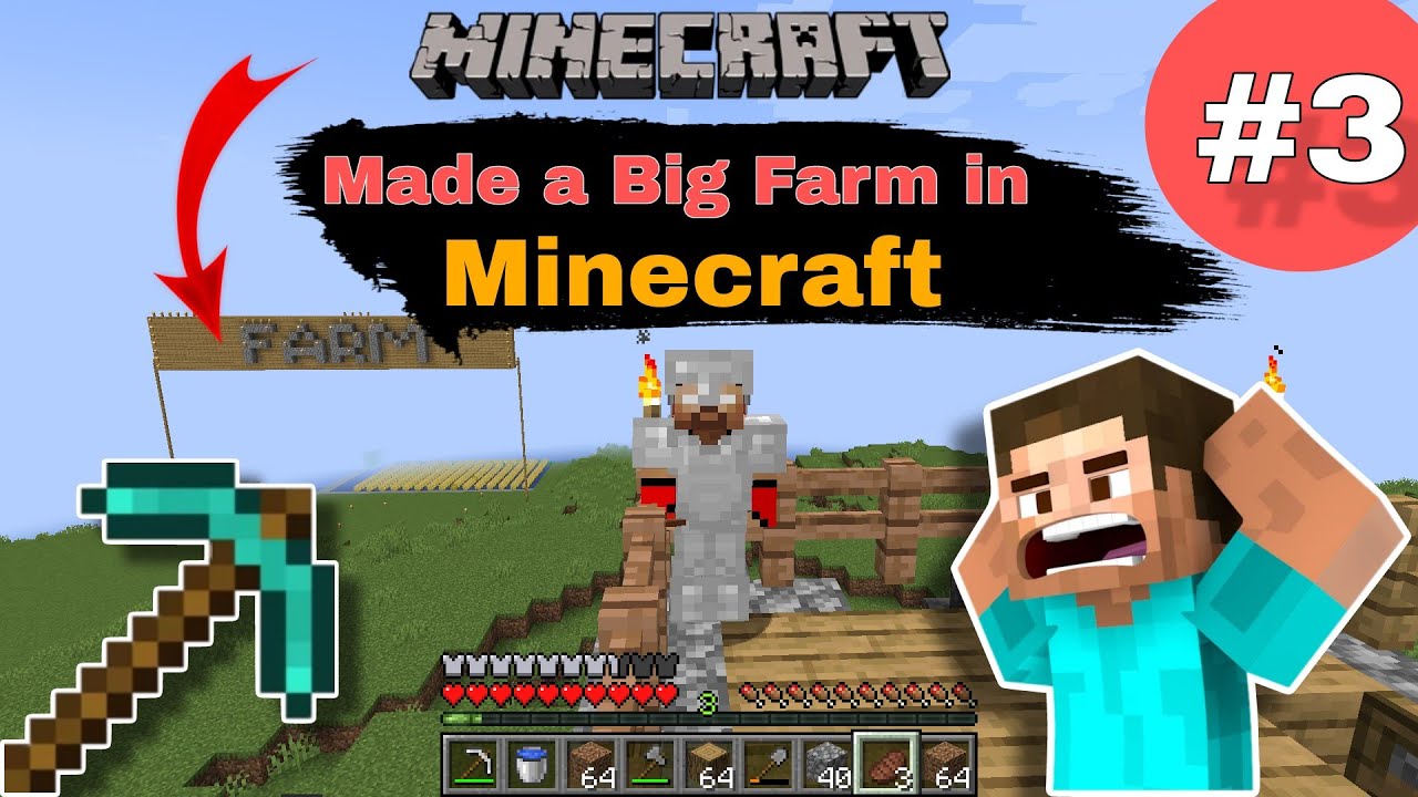 Making Big Farm in Minecraft | Minecraft series | #3 - YouTube