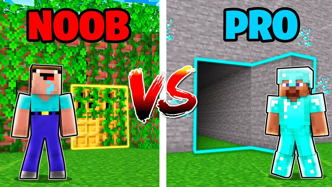Minecraft NOOB vs. PRO: SECRET ENTRANCE in Minecraft! - YouTube