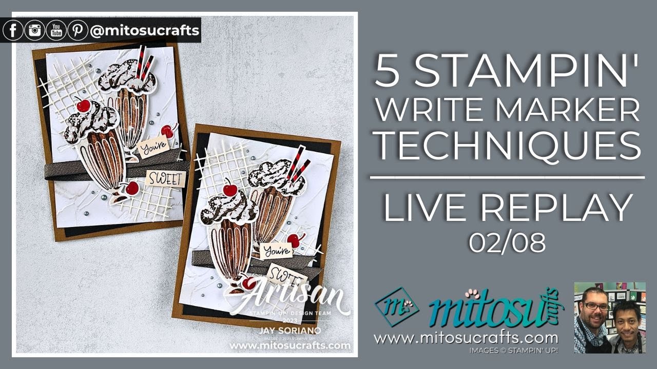5 Stampin' Write Marker Cardmaking Technique in 1 Card using Stampin ...