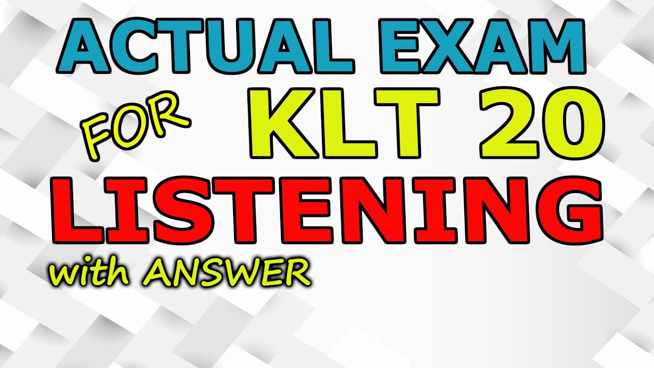 EPS TOPIK 2023 | ACTUAL KLT EXAM LISTENING /sample - YouTube