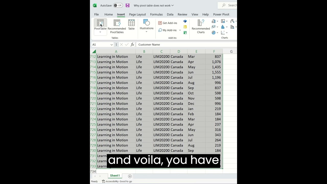 Why My Pivot Table Does Not Work YouTube Why My Pivot Table Does Not Work YouTube