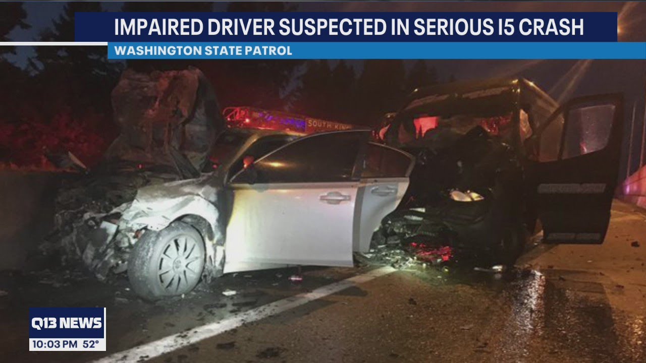 3 seriously injured in Federal Way I-5 crash - YouTube