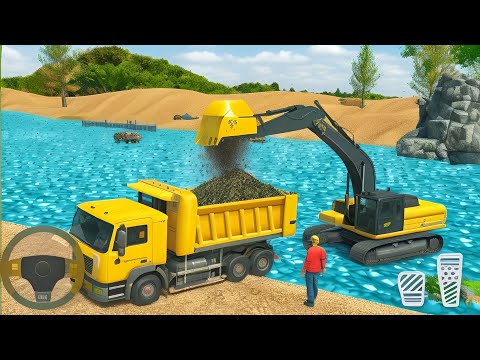 Stickman Kepçe & Kamyon Sürüş Oyunu - Stickman City Construction 3D - Android Gameplay