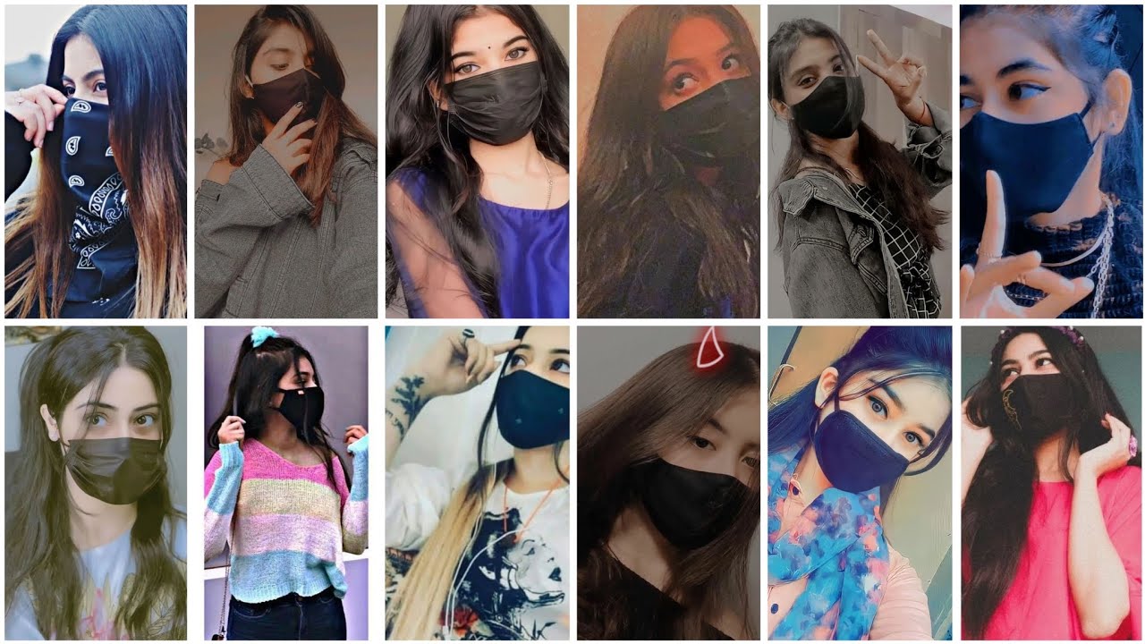 🔥Mask poses for girl's ||🖤Stylish mask 😷 poses for girl's || 🦋Stylish ...