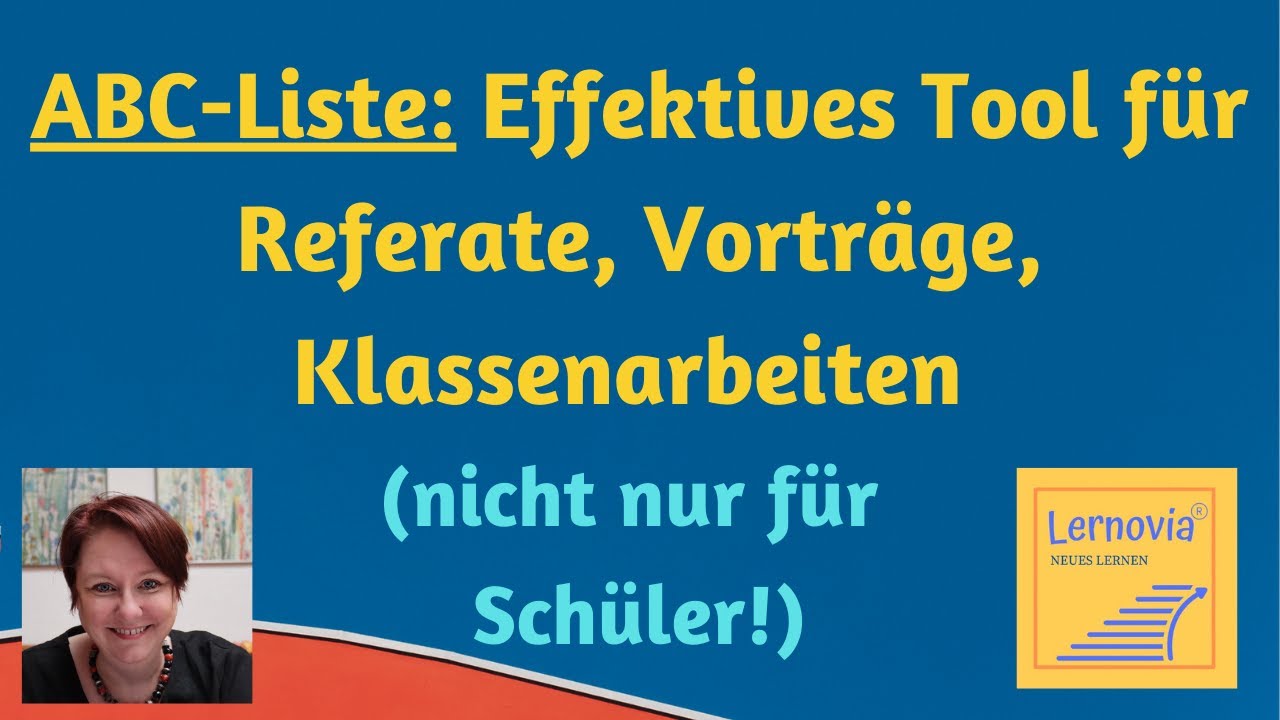 "ABC-Liste": Effektives Tool für Referate, Vorträge, Klassenarbeiten ...