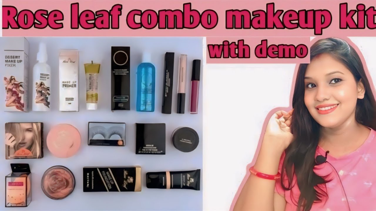 Rose leaf combo makeup kit review with demo || doli's corner @Roseleaf# ...
