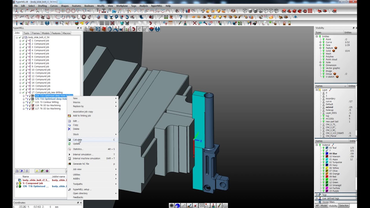 hyperMILL Optimised deep Hole Drilling - YouTube
