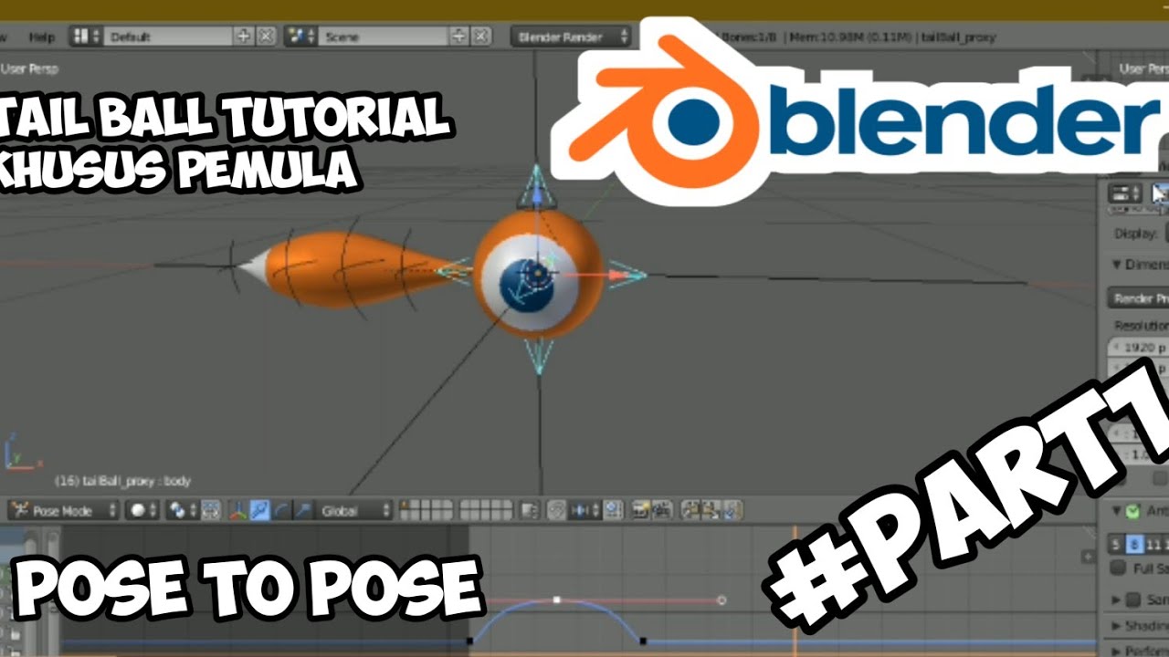 Tutorial animate tail ball with blender 2.79 part 1 - YouTube