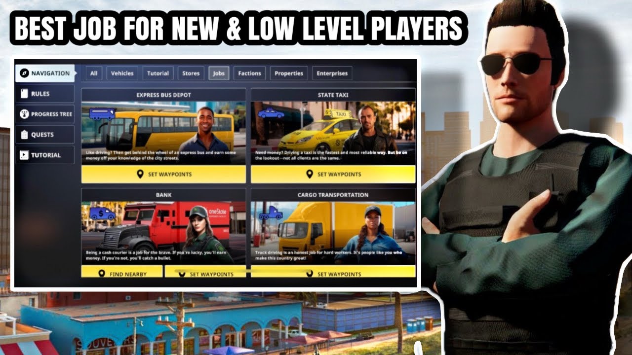 Best job to do as a new player on OneState Rp to level up FAST - YouTube